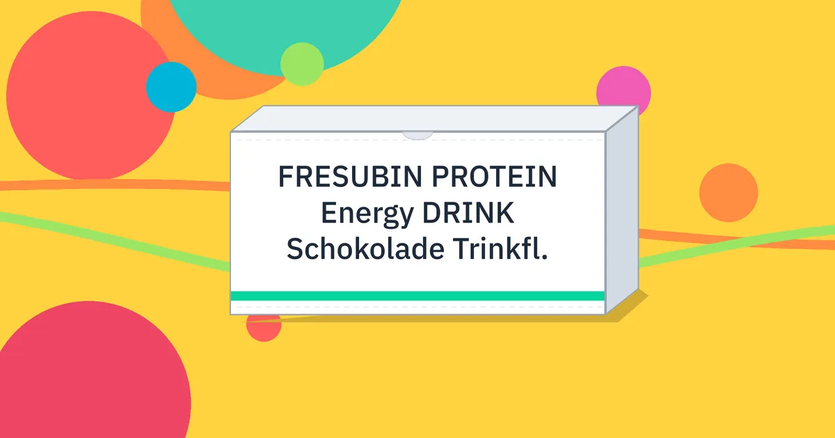Symbolbild: Packung mit der Aufschrift FRESUBIN PROTEIN Energy DRINK Schokolade Trinkfl. (PZN 19666575) – Verfügbarkeit und Bezug in Apotheken in Frankfurt am Main