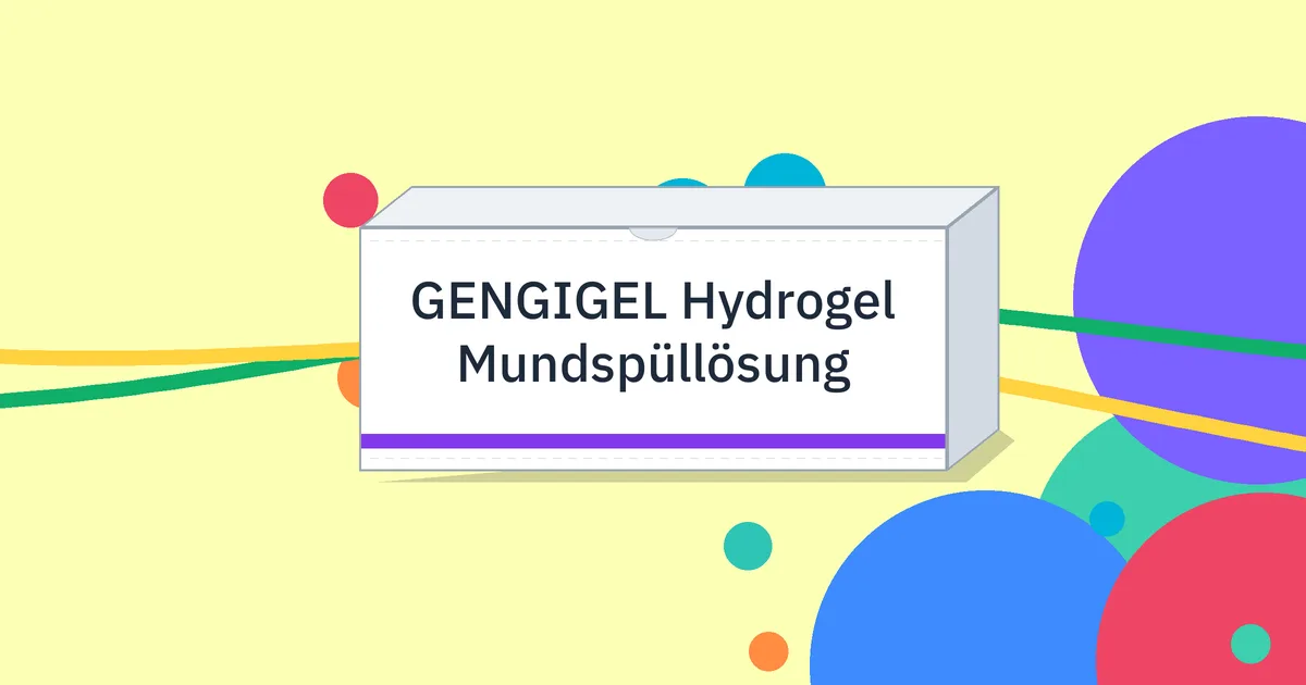 Symbolbild: Packung mit der Aufschrift GENGIGEL Hydrogel Mundspüllösung (PZN 20088540) – Verfügbarkeit und Bezug in Apotheken in Frankfurt am Main