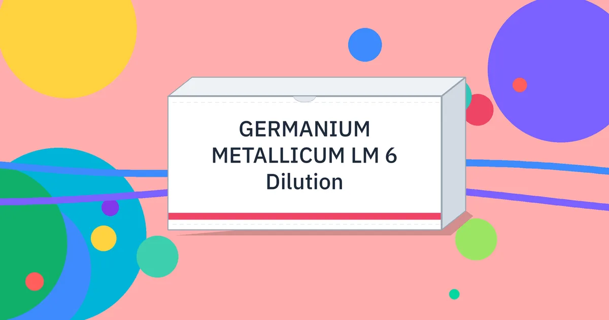 Symbolbild: Packung mit der Aufschrift GERMANIUM METALLICUM LM 6 Dilution (PZN 12877091) – Verfügbarkeit und Bezug in Apotheken in Frankfurt am Main