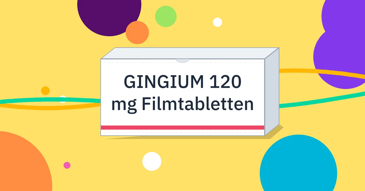 Symbolbild: Packung mit der Aufschrift GINGIUM 120 mg Filmtabletten (PZN 14171165) – Verfügbarkeit und Bezug in Apotheken in Frankfurt am Main
