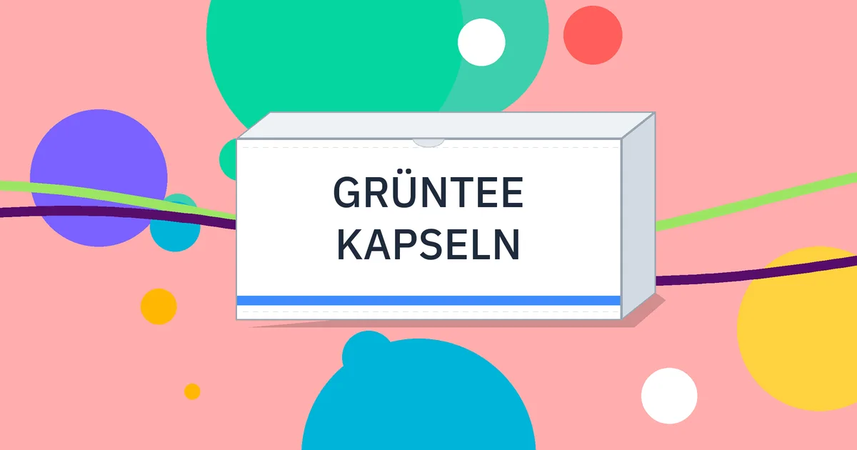 Symbolbild: Packung mit der Aufschrift GRÜNTEE KAPSELN (PZN 00738728) – Verfügbarkeit und Bezug in Apotheken in Frankfurt am Main