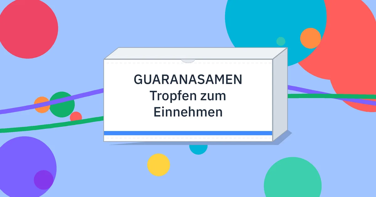 Symbolbild: Packung mit der Aufschrift GUARANASAMEN Tropfen zum Einnehmen (PZN 11866731) – Verfügbarkeit und Bezug in Apotheken in Frankfurt am Main