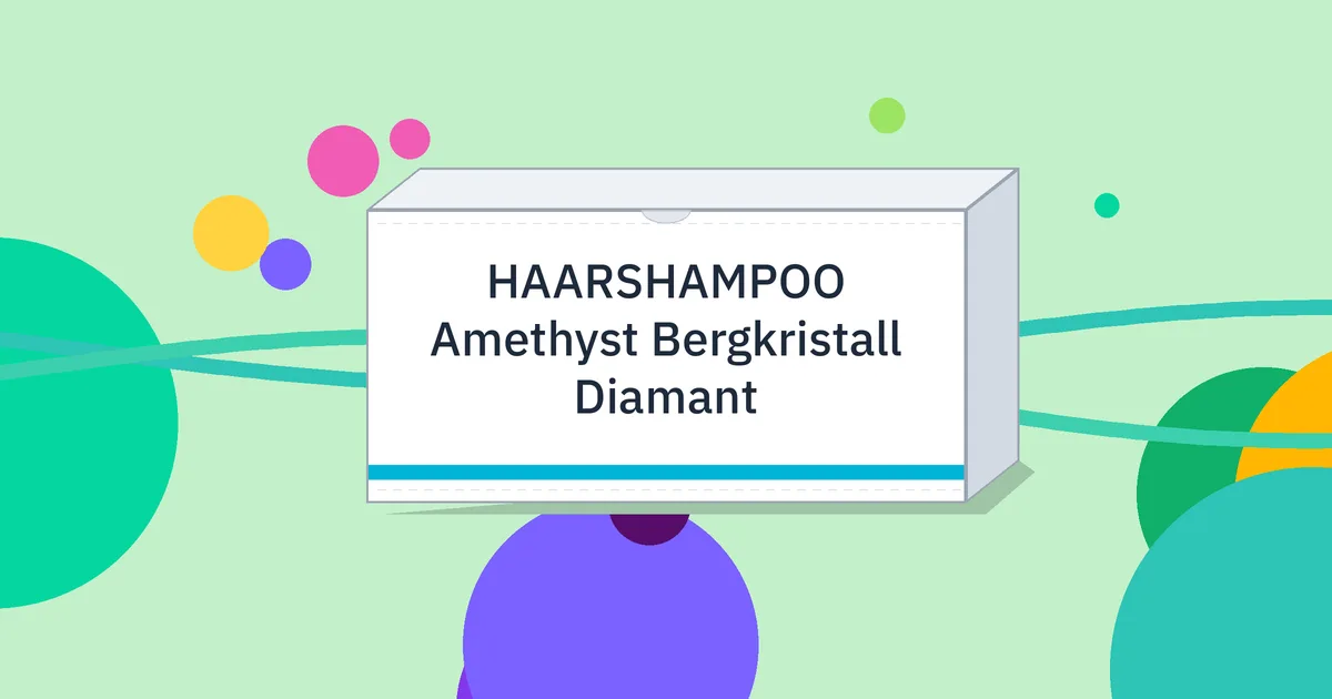 Symbolbild: Packung mit der Aufschrift HAARSHAMPOO Amethyst Bergkristall Diamant (PZN 18910470) – Verfügbarkeit und Bezug in Apotheken in Frankfurt am Main