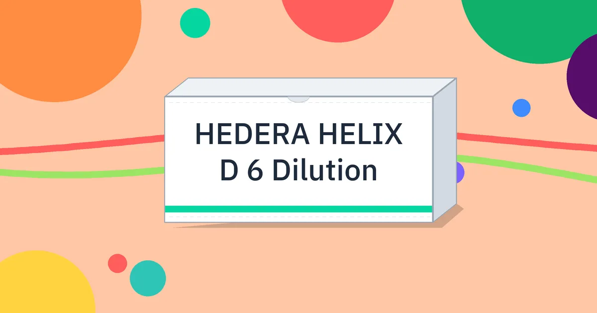 Symbolbild: Packung mit der Aufschrift HEDERA HELIX D 6 Dilution (PZN 02115411) – Verfügbarkeit und Bezug in Apotheken in Frankfurt am Main