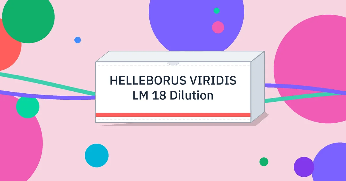 Symbolbild: Packung mit der Aufschrift HELLEBORUS VIRIDIS LM 18 Dilution (PZN 12886693) – Verfügbarkeit und Bezug in Apotheken in Frankfurt am Main