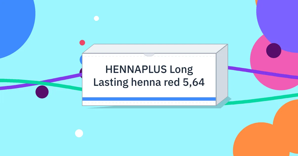 Symbolbild: Packung mit der Aufschrift HENNAPLUS Long Lasting henna red 5,64 (PZN 00100227) – Verfügbarkeit und Bezug in Apotheken in Frankfurt am Main