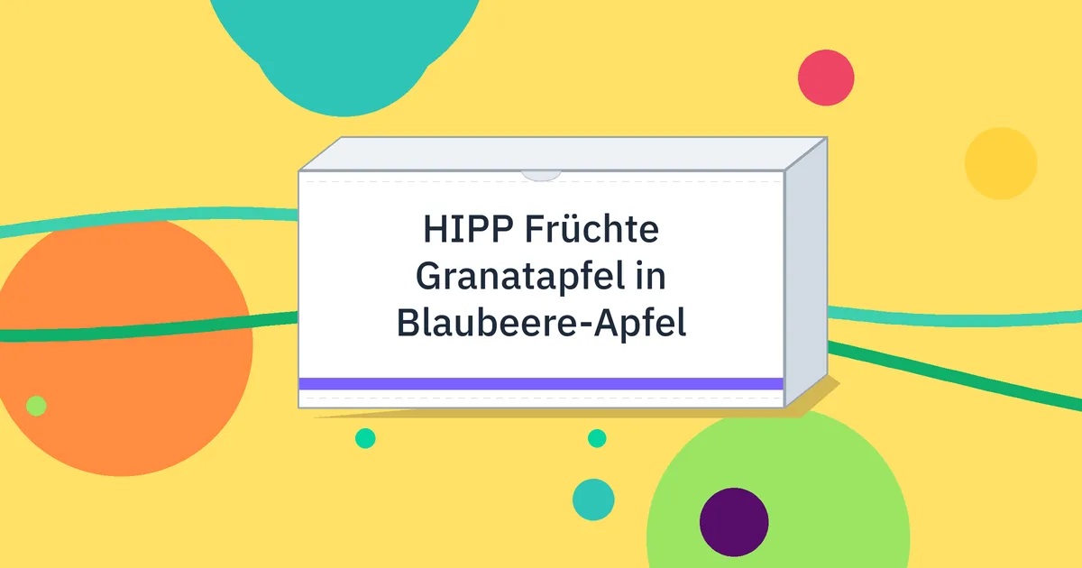 Symbolbild: Packung mit der Aufschrift HIPP Früchte Granatapfel in Blaubeere-Apfel (PZN 18435951) – Verfügbarkeit und Bezug in Apotheken in Frankfurt am Main