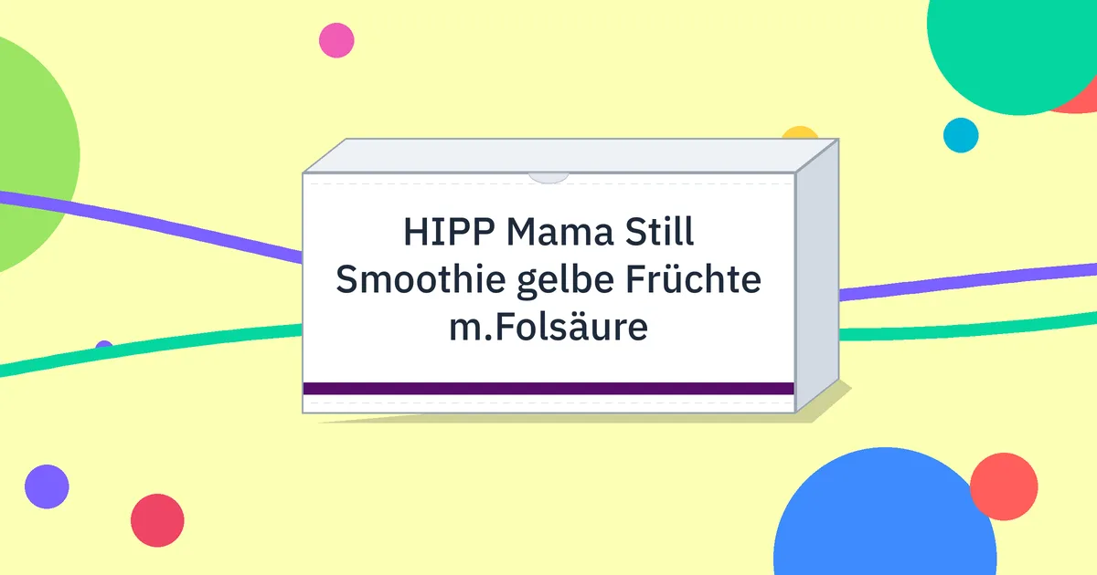 Symbolbild: Packung mit der Aufschrift HIPP Mama Still Smoothie gelbe Früchte m.Folsäure (PZN 17241653) – Verfügbarkeit und Bezug in Apotheken in Frankfurt am Main