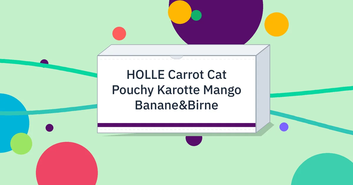 Symbolbild: Packung mit der Aufschrift HOLLE Carrot Cat Pouchy Karotte Mango Banane&Birne (PZN 15234608) – Verfügbarkeit und Bezug in Apotheken in Frankfurt am Main