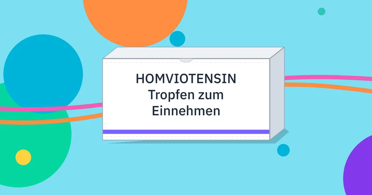 Symbolbild: Packung mit der Aufschrift HOMVIOTENSIN Tropfen zum Einnehmen (PZN 00698940) – Verfügbarkeit und Bezug in Apotheken in Frankfurt am Main