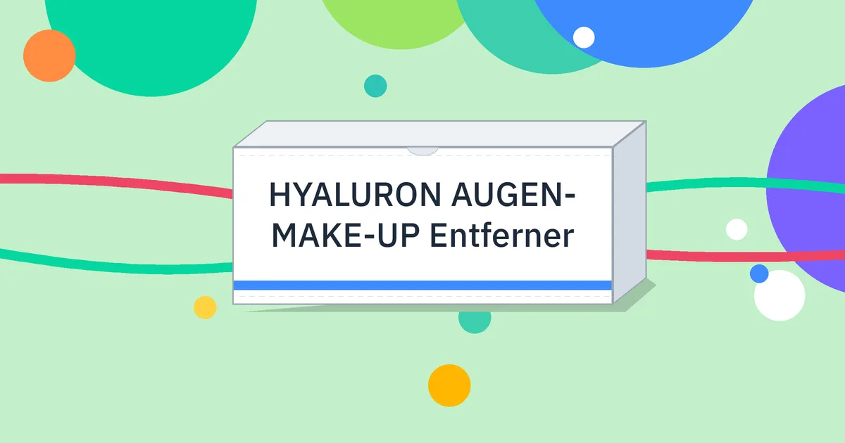 Symbolbild: Packung mit der Aufschrift HYALURON AUGEN-MAKE-UP Entferner (PZN 17920242) – Verfügbarkeit und Bezug in Apotheken in Frankfurt am Main