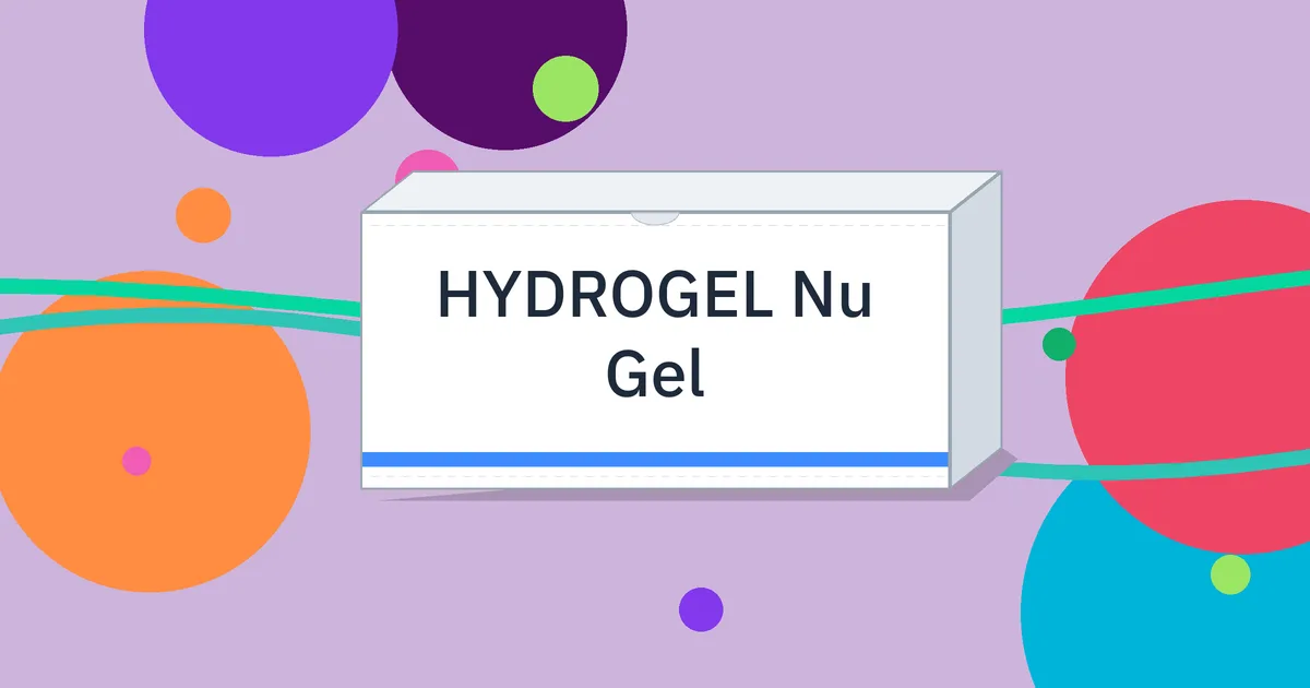 Symbolbild: Packung mit der Aufschrift HYDROGEL Nu Gel (PZN 14372840) – Verfügbarkeit und Bezug in Apotheken in Frankfurt am Main