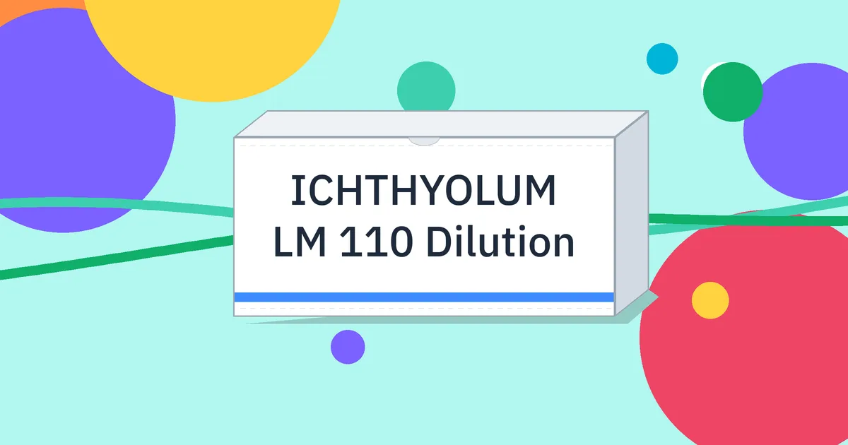 Symbolbild: Packung mit der Aufschrift ICHTHYOLUM LM 110 Dilution (PZN 13558904) – Verfügbarkeit und Bezug in Apotheken in Frankfurt am Main
