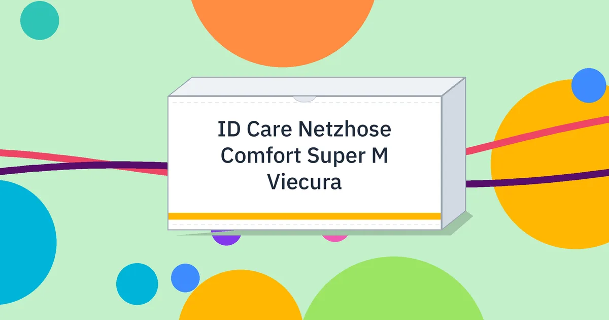 Symbolbild: Packung mit der Aufschrift ID Care Netzhose Comfort Super M Viecura (PZN 19306546) – Verfügbarkeit und Bezug in Apotheken in Frankfurt am Main