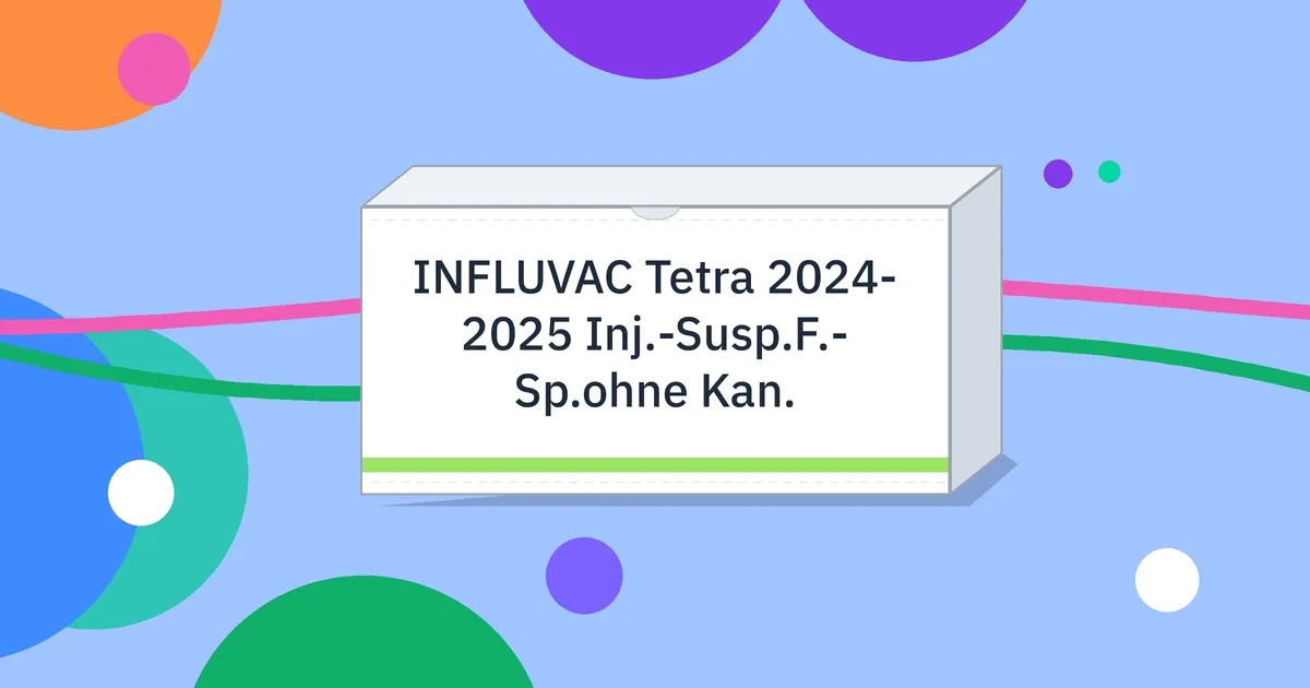 Symbolbild: Packung mit der Aufschrift INFLUVAC Tetra 2024-2025 Inj.-Susp.F.-Sp.ohne Kan. (PZN 19150216) – Verfügbarkeit und Bezug in Apotheken in Frankfurt am Main