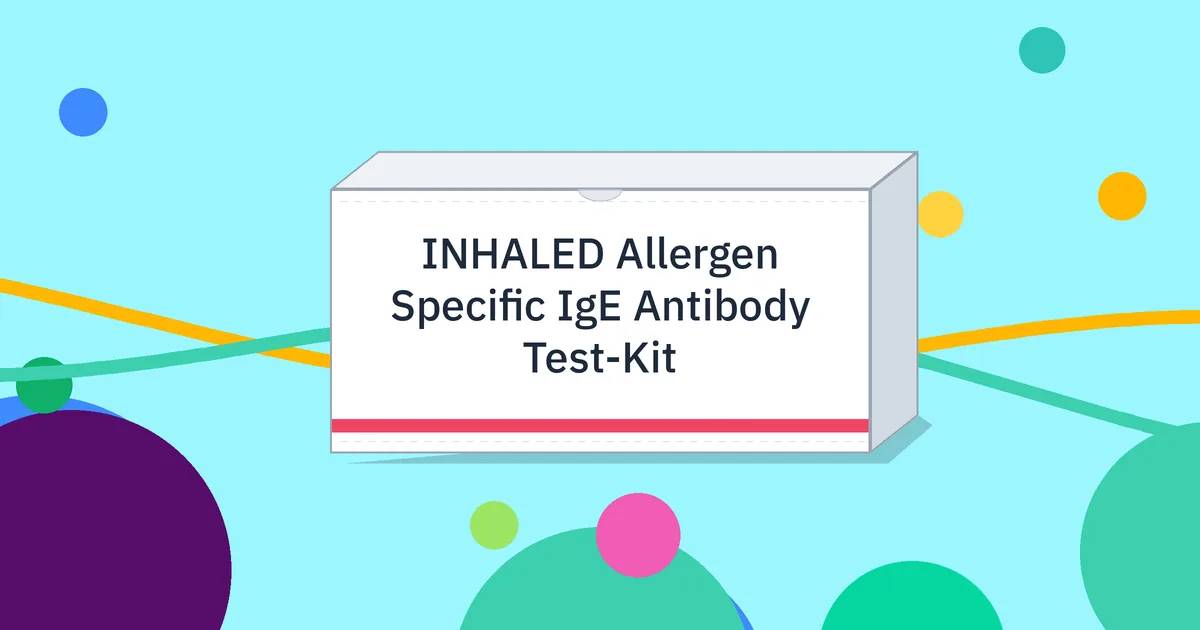 Symbolbild: Packung mit der Aufschrift INHALED Allergen Specific IgE Antibody Test-Kit (PZN 19192255) – Verfügbarkeit und Bezug in Apotheken in Frankfurt am Main