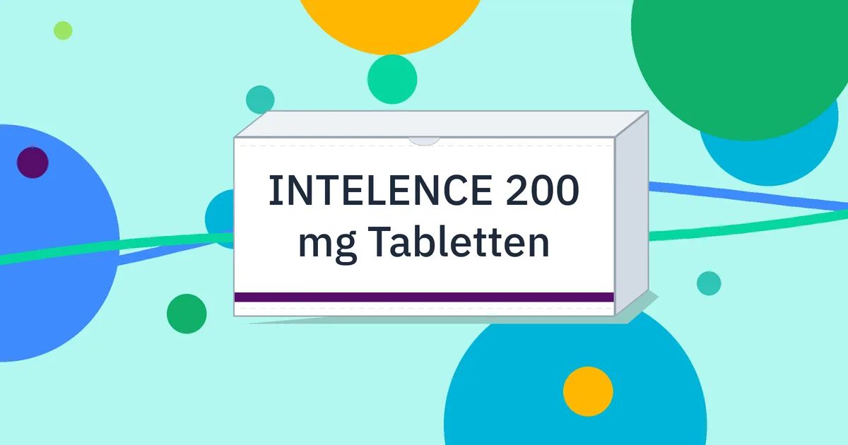 Symbolbild: Packung mit der Aufschrift INTELENCE 200 mg Tabletten (PZN 10193359) – Verfügbarkeit und Bezug in Apotheken in Frankfurt am Main