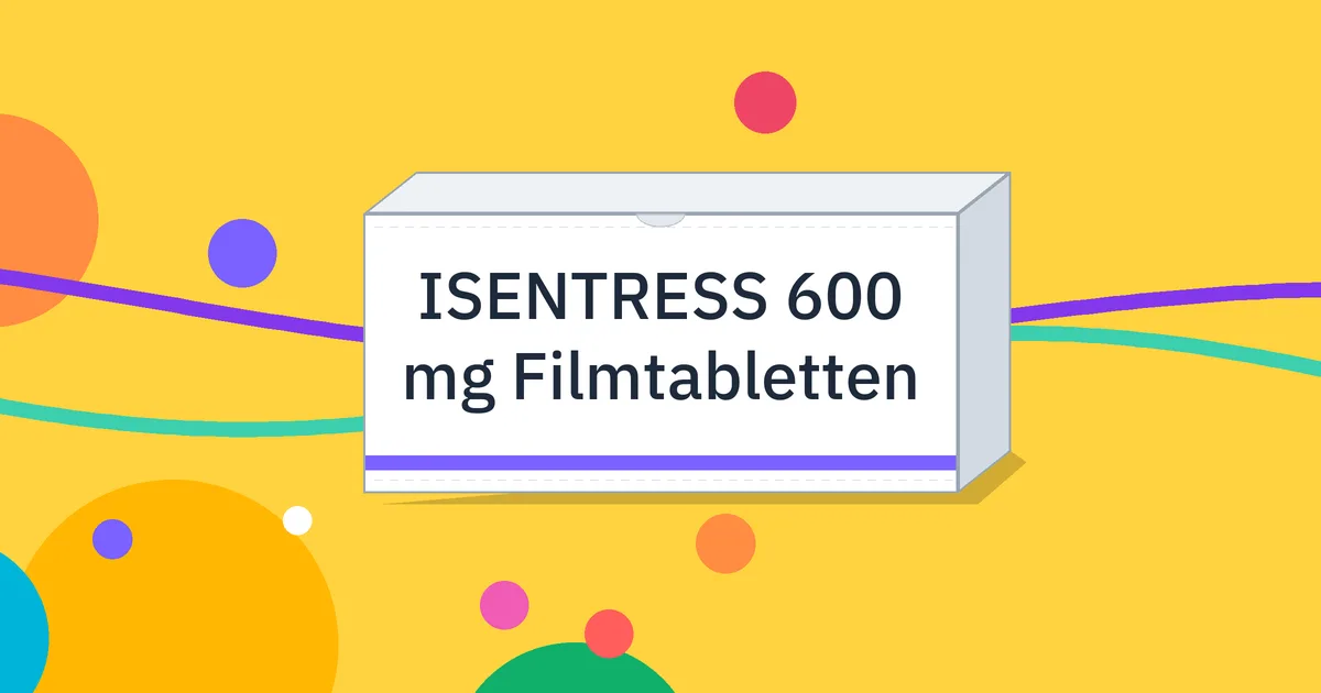 Symbolbild: Packung mit der Aufschrift ISENTRESS 600 mg Filmtabletten (PZN 15656350) – Verfügbarkeit und Bezug in Apotheken in Frankfurt am Main
