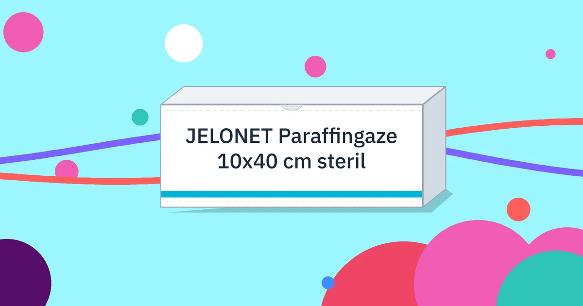 Symbolbild: Packung mit der Aufschrift JELONET Paraffingaze 10x40 cm steril (PZN 18240756) – Verfügbarkeit und Bezug in Apotheken in Frankfurt am Main