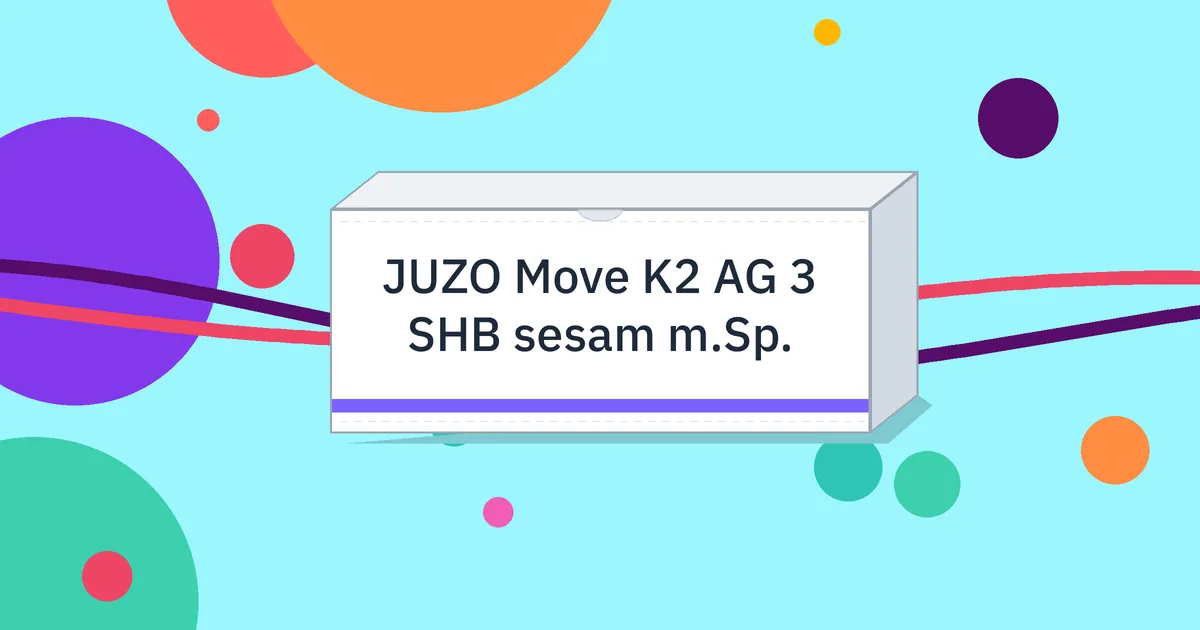 Symbolbild: Packung mit der Aufschrift JUZO Move K2 AG 3 SHB sesam m.Sp. (PZN 18524040) – Verfügbarkeit und Bezug in Apotheken in Frankfurt am Main