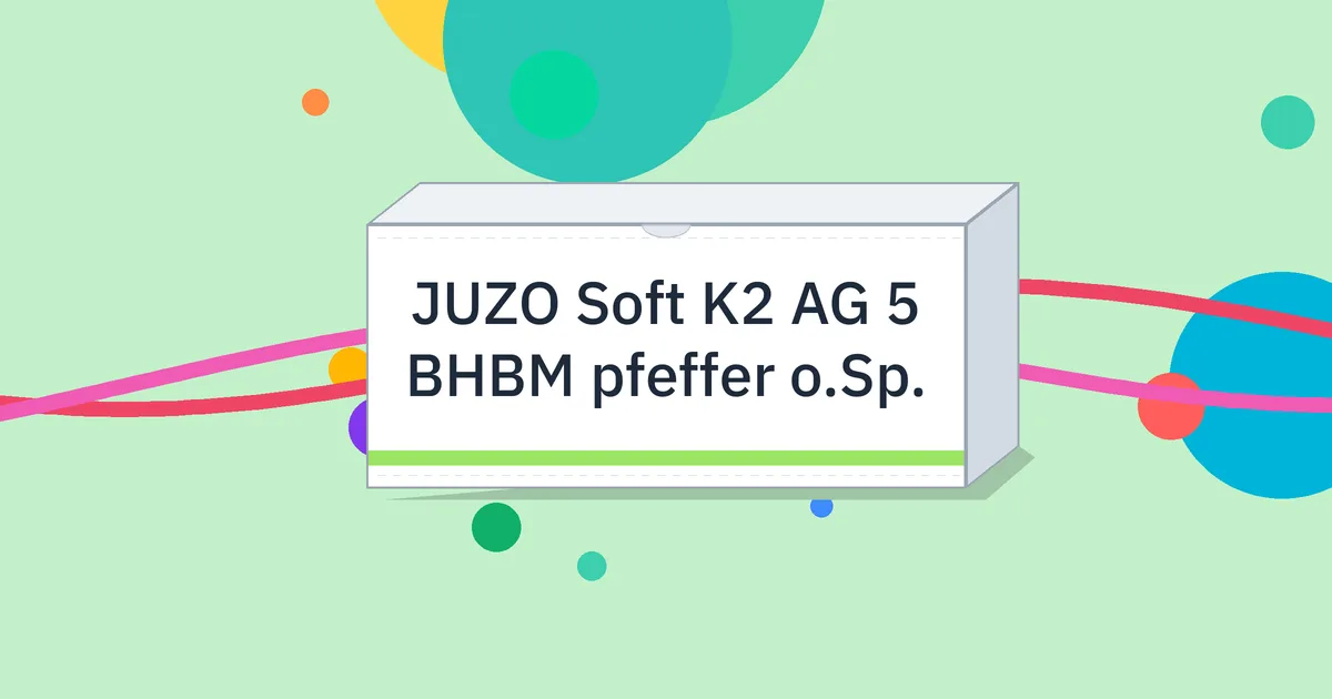 Symbolbild: Packung mit der Aufschrift JUZO Soft K2 AG 5 BHBM pfeffer o.Sp. (PZN 14860769) – Verfügbarkeit und Bezug in Apotheken in Frankfurt am Main