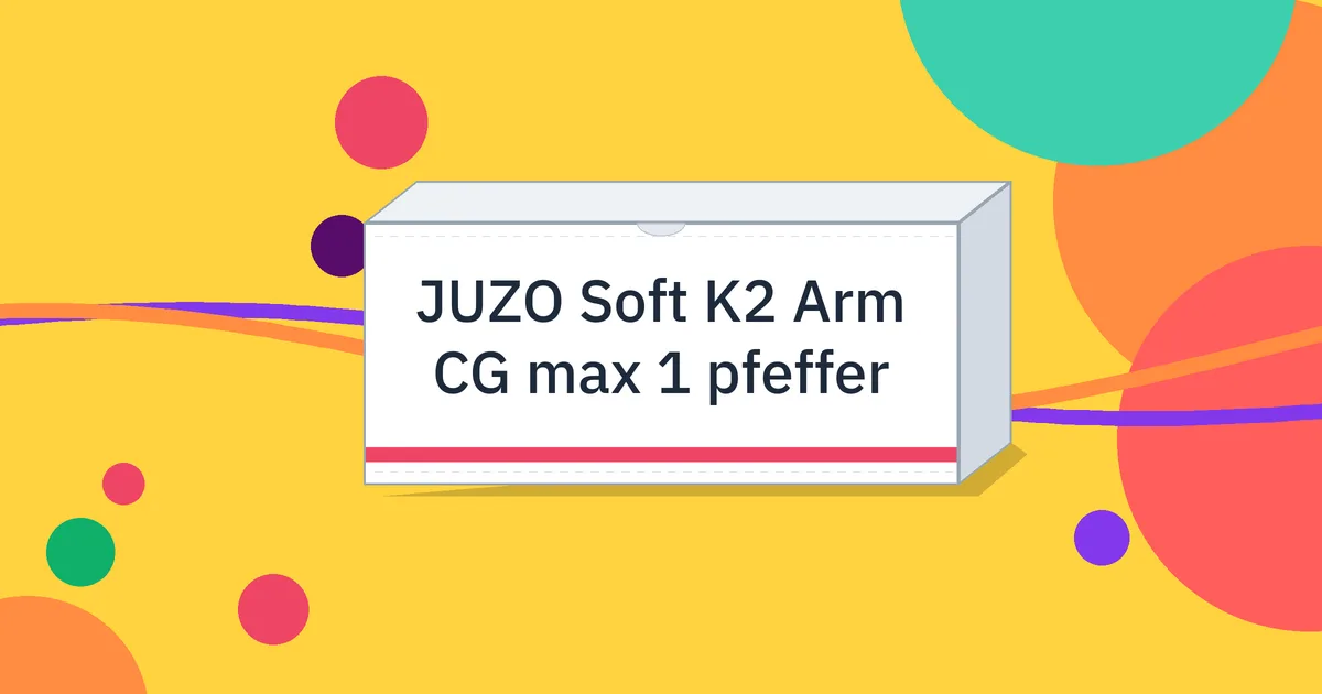 Symbolbild: Packung mit der Aufschrift JUZO Soft K2 Arm CG max 1 pfeffer (PZN 15513722) – Verfügbarkeit und Bezug in Apotheken in Frankfurt am Main