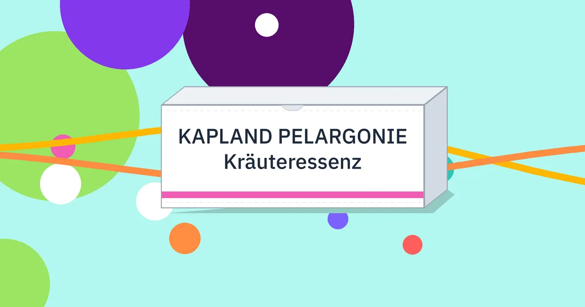 Symbolbild: Packung mit der Aufschrift KAPLAND PELARGONIE Kräuteressenz (PZN 13819865) – Verfügbarkeit und Bezug in Apotheken in Frankfurt am Main