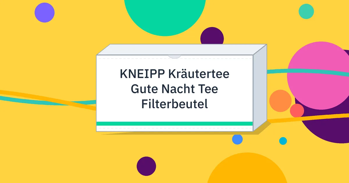 Symbolbild: Packung mit der Aufschrift KNEIPP Kräutertee Gute Nacht Tee Filterbeutel (PZN 17604682) – Verfügbarkeit und Bezug in Apotheken in Frankfurt am Main