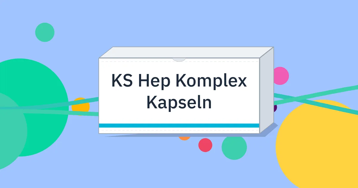 Symbolbild: Packung mit der Aufschrift KS Hep Komplex Kapseln (PZN 20328487) – Verfügbarkeit und Bezug in Apotheken in Frankfurt am Main