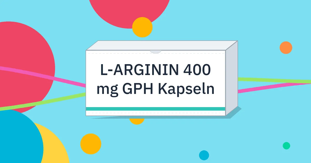 Symbolbild: Packung mit der Aufschrift L-ARGININ 400 mg GPH Kapseln (PZN 06556566) – Verfügbarkeit und Bezug in Apotheken in Frankfurt am Main