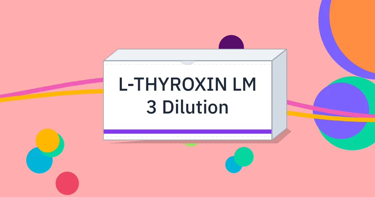 Symbolbild: Packung mit der Aufschrift L-THYROXIN LM 3 Dilution (PZN 12928380) – Verfügbarkeit und Bezug in Apotheken in Frankfurt am Main