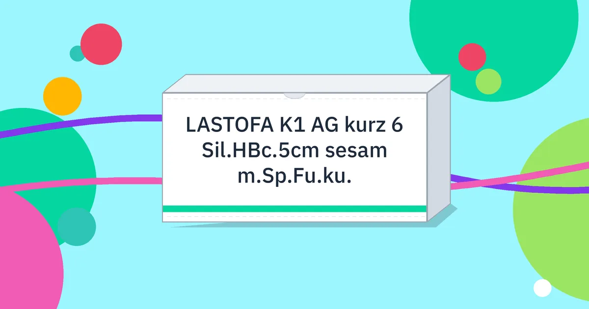 Symbolbild: Packung mit der Aufschrift LASTOFA K1 AG kurz 6 Sil.HBc.5cm sesam m.Sp.Fu.ku. (PZN 13794645) – Verfügbarkeit und Bezug in Apotheken in Frankfurt am Main
