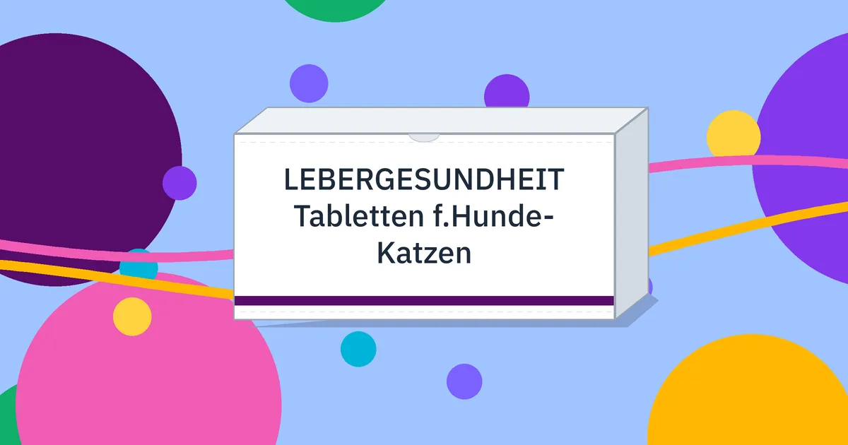 Symbolbild: Packung mit der Aufschrift LEBERGESUNDHEIT Tabletten f.Hunde-Katzen (PZN 19459511) – Verfügbarkeit und Bezug in Apotheken in Frankfurt am Main