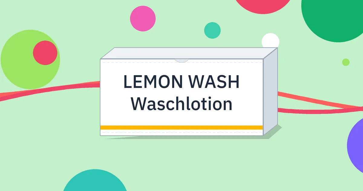 Symbolbild: Packung mit der Aufschrift LEMON WASH Waschlotion (PZN 07777163) – Verfügbarkeit und Bezug in Apotheken in Frankfurt am Main