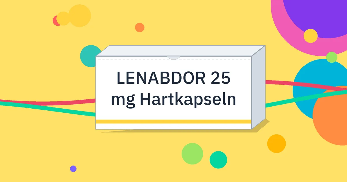 Symbolbild: Packung mit der Aufschrift LENABDOR 25 mg Hartkapseln (PZN 17934511) – Verfügbarkeit und Bezug in Apotheken in Frankfurt am Main