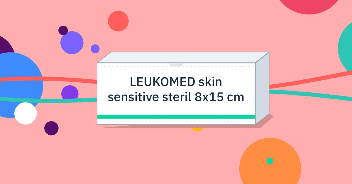 Symbolbild: Packung mit der Aufschrift LEUKOMED skin sensitive steril 8x15 cm (PZN 15403790) – Verfügbarkeit und Bezug in Apotheken in Frankfurt am Main