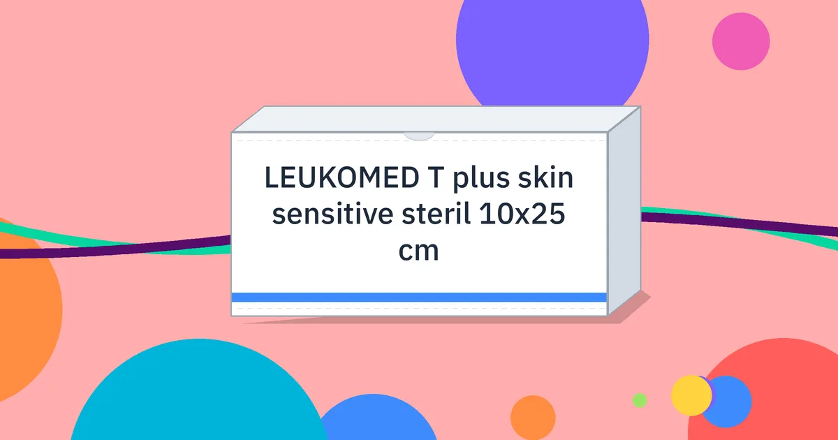 Symbolbild: Packung mit der Aufschrift LEUKOMED T plus skin sensitive steril 10x25 cm (PZN 15862919) – Verfügbarkeit und Bezug in Apotheken in Frankfurt am Main