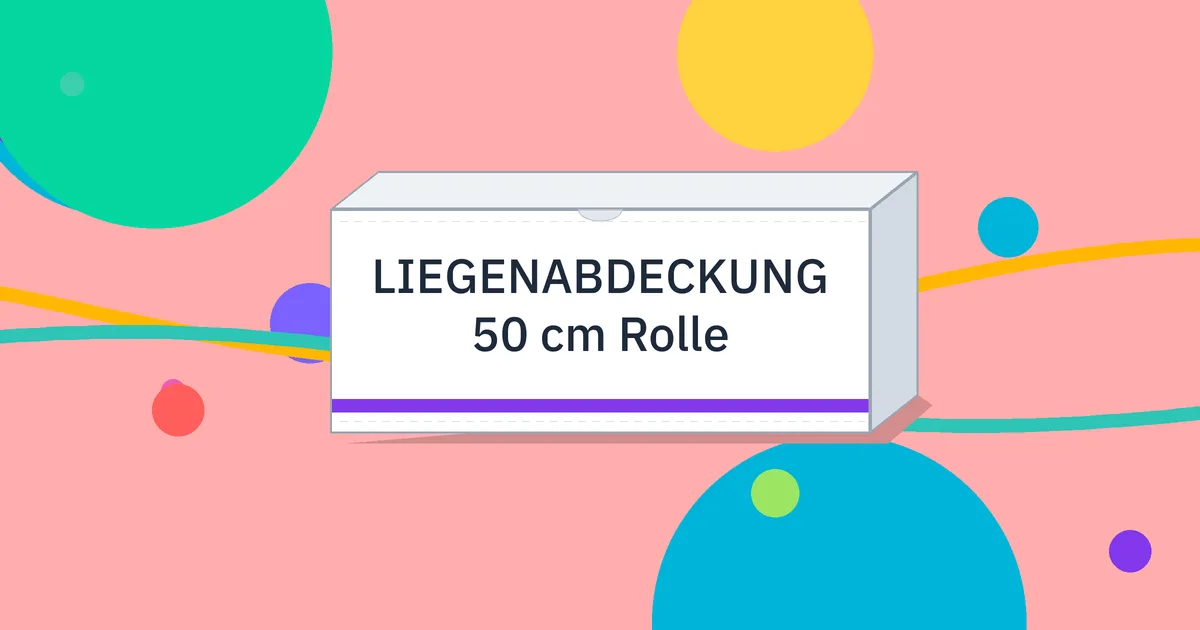 Symbolbild: Packung mit der Aufschrift LIEGENABDECKUNG 50 cm Rolle (PZN 16214849) – Verfügbarkeit und Bezug in Apotheken in Frankfurt am Main