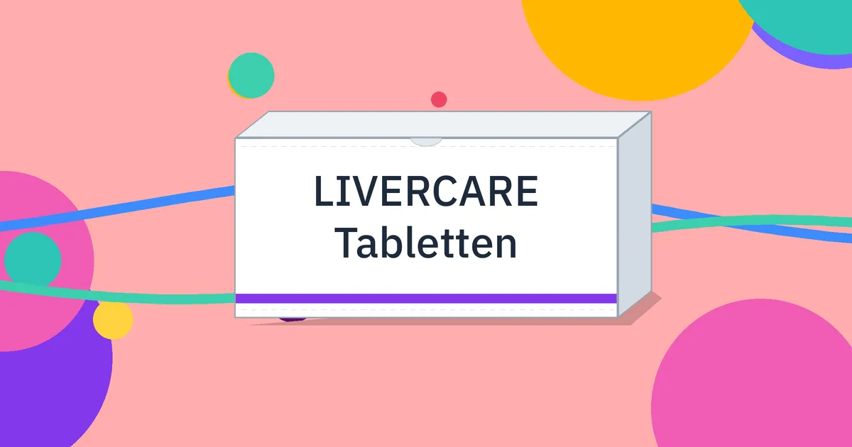 Symbolbild: Packung mit der Aufschrift LIVERCARE Tabletten (PZN 16708623) – Verfügbarkeit und Bezug in Apotheken in Frankfurt am Main
