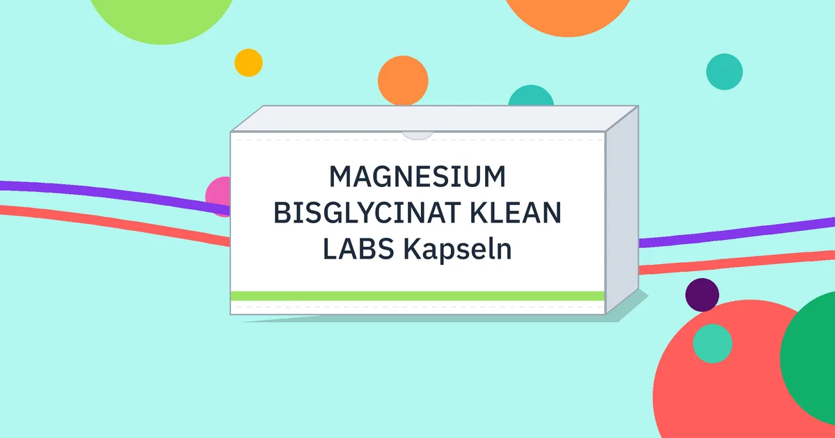 Symbolbild: Packung mit der Aufschrift MAGNESIUM BISGLYCINAT KLEAN LABS Kapseln (PZN 16623298) – Verfügbarkeit und Bezug in Apotheken in Frankfurt am Main
