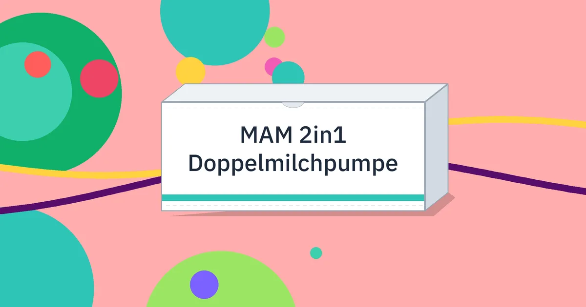 Symbolbild: Packung mit der Aufschrift MAM 2in1 Doppelmilchpumpe (PZN 16787611) – Verfügbarkeit und Bezug in Apotheken in Frankfurt am Main