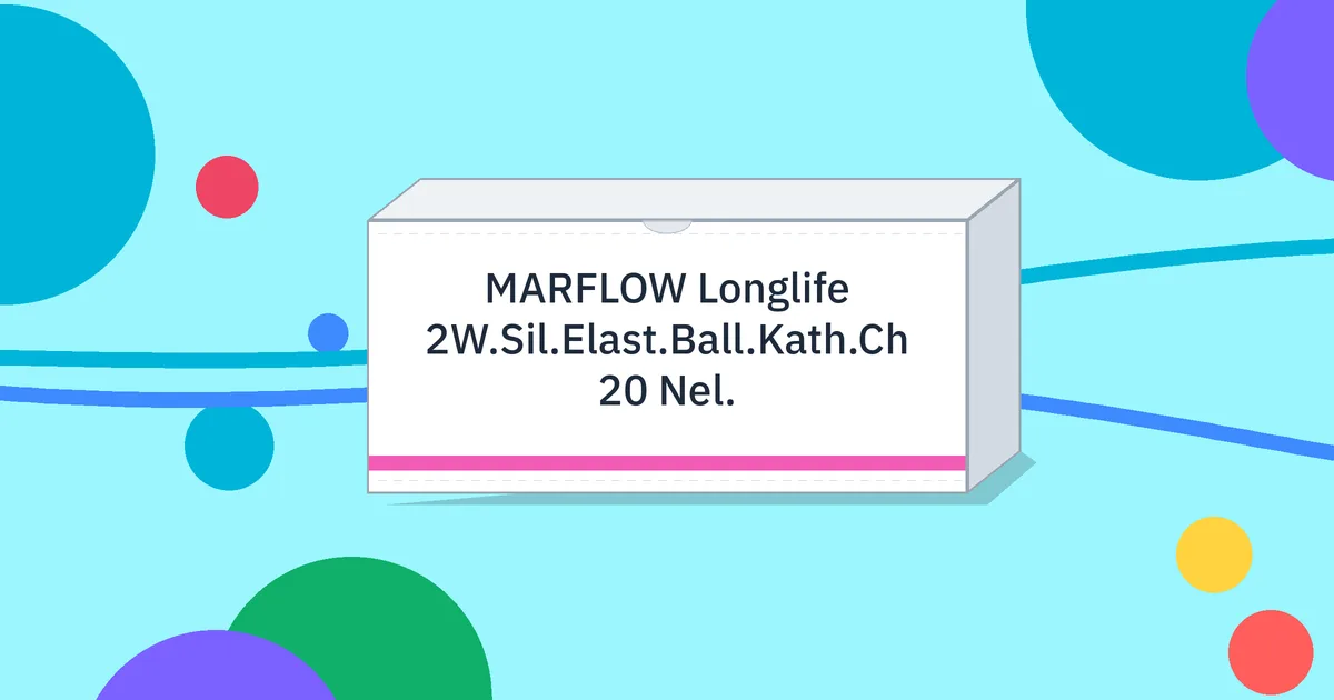 Symbolbild: Packung mit der Aufschrift MARFLOW Longlife 2W.Sil.Elast.Ball.Kath.Ch 20 Nel. (PZN 16531656) – Verfügbarkeit und Bezug in Apotheken in Frankfurt am Main