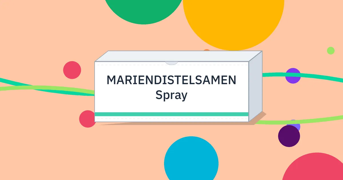 Symbolbild: Packung mit der Aufschrift MARIENDISTELSAMEN Spray (PZN 11713217) – Verfügbarkeit und Bezug in Apotheken in Frankfurt am Main