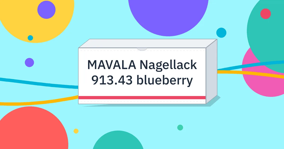 Symbolbild: Packung mit der Aufschrift MAVALA Nagellack 913.43 blueberry (PZN 14051113) – Verfügbarkeit und Bezug in Apotheken in Frankfurt am Main