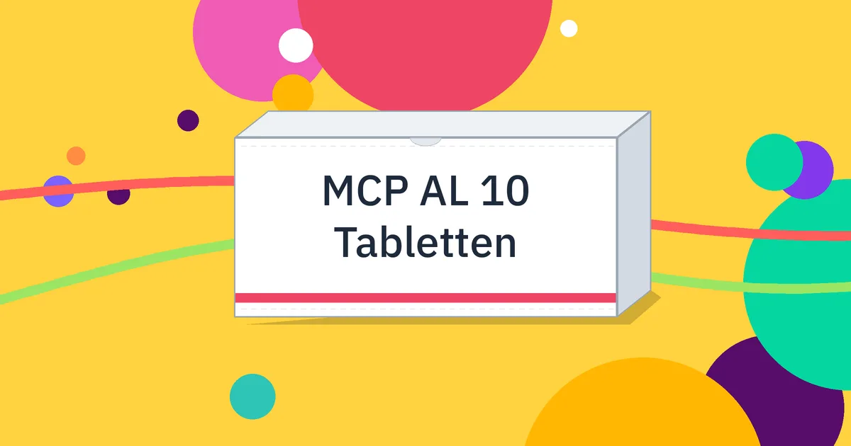Symbolbild: Packung mit der Aufschrift MCP AL 10 Tabletten (PZN 00045089) – Verfügbarkeit und Bezug in Apotheken in Frankfurt am Main