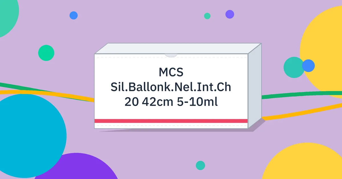 Symbolbild: Packung mit der Aufschrift MCS Sil.Ballonk.Nel.Int.Ch 20 42cm 5-10ml (PZN 04799514) – Verfügbarkeit und Bezug in Apotheken in Frankfurt am Main