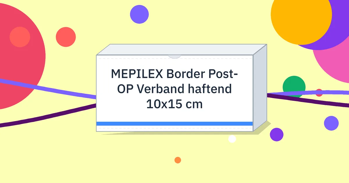Symbolbild: Packung mit der Aufschrift MEPILEX Border Post-OP Verband haftend 10x15 cm (PZN 17909186) – Verfügbarkeit und Bezug in Apotheken in Frankfurt am Main