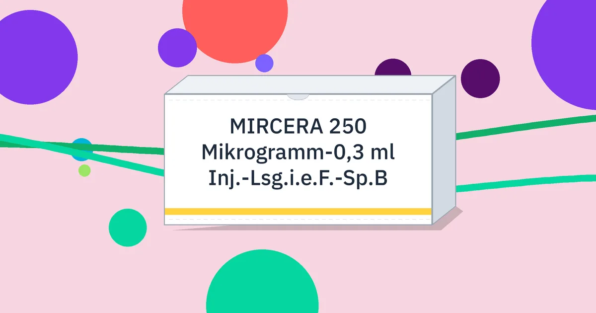 Symbolbild: Packung mit der Aufschrift MIRCERA 250 Mikrogramm-0,3 ml Inj.-Lsg.i.e.F.-Sp.B (PZN 11614366) – Verfügbarkeit und Bezug in Apotheken in Frankfurt am Main
