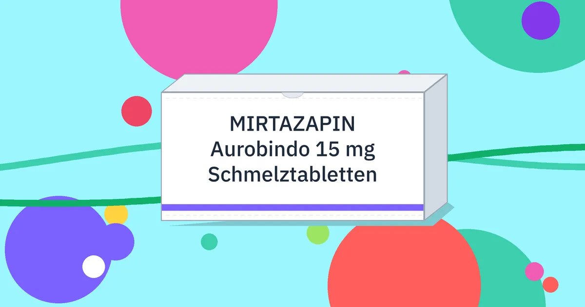 Symbolbild: Packung mit der Aufschrift MIRTAZAPIN Aurobindo 15 mg Schmelztabletten (PZN 05454119) – Verfügbarkeit und Bezug in Apotheken in Frankfurt am Main