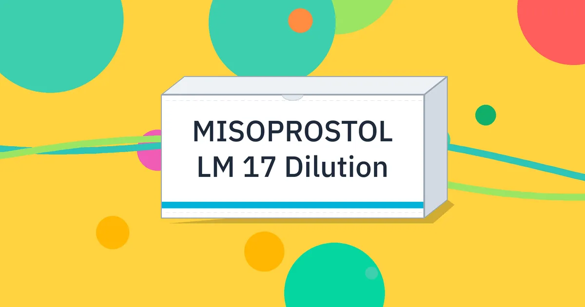 Symbolbild: Packung mit der Aufschrift MISOPROSTOL LM 17 Dilution (PZN 12956703) – Verfügbarkeit und Bezug in Apotheken in Frankfurt am Main